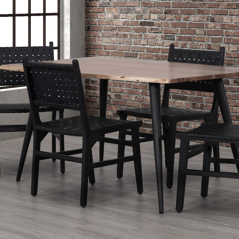 Black rustic dining table store